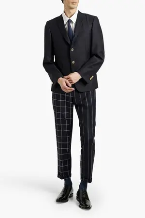 Thom Browne Grain De Poudre Wool And Mohairblend Blazer