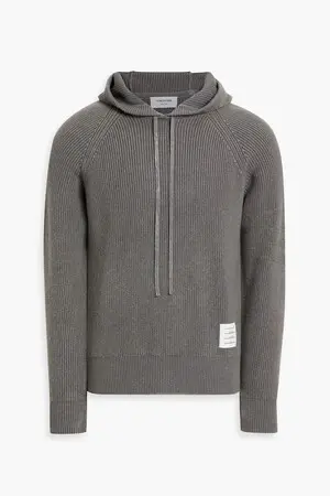 Thom Browne Ribbed Cashmere Hoodie