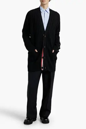 Thom Browne Oversized Cable-knit Cashmere Cardigan