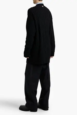 Thom Browne Oversized Cable-knit Cashmere Cardigan