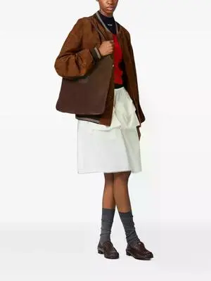 Miu Miu Suede Tote Bag - Brown
