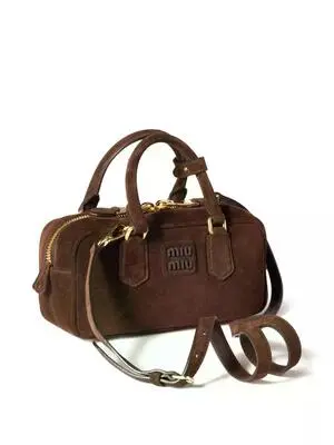 Miu Miu Arcadie Padded Tote Bag - Brown