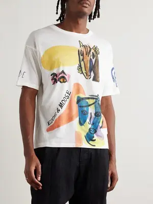 BODE Collage Printed Cotton-jersey T-shirt