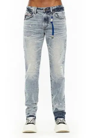 CULT OF INDIVIDUALITY Rocker 602 Release Hem Slim Fit Jeans - Strobe