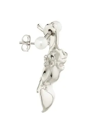 JUSTINE CLENQUET Juliet Faux Pearl Earrings
