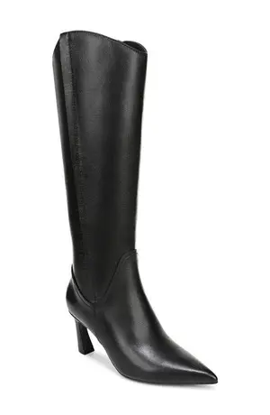 Naturalizer Pointed Toe Knee High Boots - Black