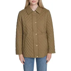 Cole Haan Quilted Zip-up Jacket - Olive