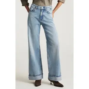 MAVI Florida Cuffed Wide Leg Jeans