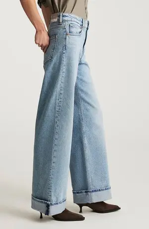 MAVI Florida Cuffed Wide Leg Jeans