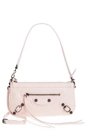 Balenciaga Le City Leather Pouch On A Strap - Petal Pink