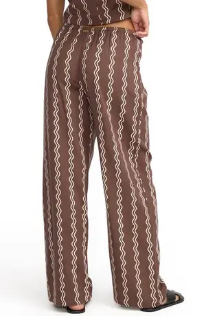BILLABONG Another Wave Drawstring Cotton Blend Pants - Espresso Brown
