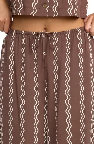 BILLABONG Another Wave Drawstring Cotton Blend Pants - Espresso Brown