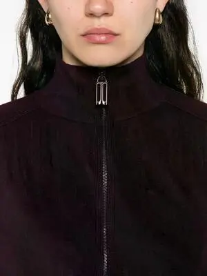 Victoria Beckham High-neck Zip-front Cardigan