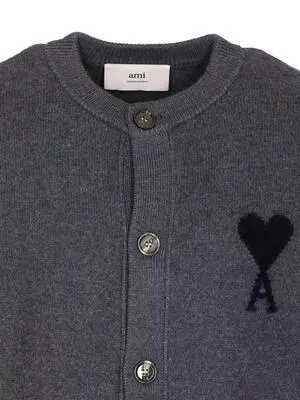 AMI Paris De Coeur Wool Cardigan
