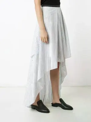 Brunello Cucinelli Striped Asymmetric Skirt
