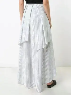 Brunello Cucinelli Striped Asymmetric Skirt