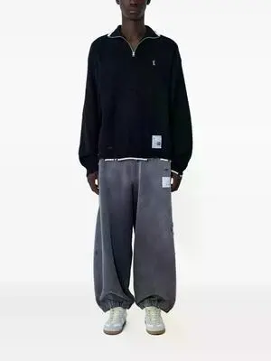Mihara Yasuhiro Distressed Half-zip Sweater