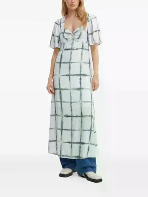 Munthe Grid-print Maxi Dress