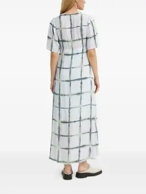 Munthe Grid-print Maxi Dress