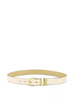 Fendi Leather Reversible Belt - Neutrals