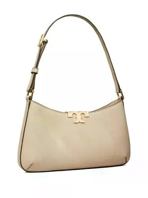Tory Burch Eleanor Slim Shoulder Bag In Pebbled Leather - Neutrals