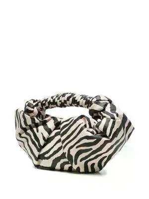 SIMONMILLER Zebra-print Knotted Bucket Bag