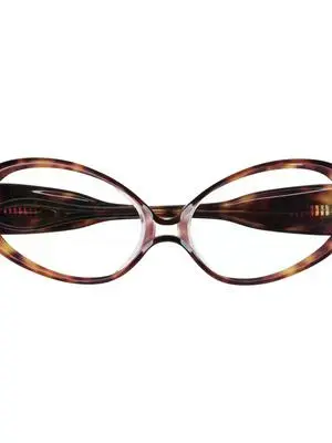 Henrik Vibskov Upside Down Oval-frame Sunglasses - Brown