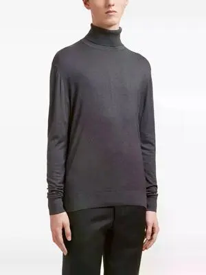 AIEZEN Roll-neck Ribbed Sweater