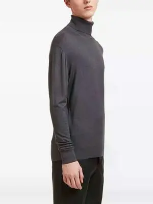 AIEZEN Roll-neck Ribbed Sweater
