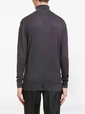 AIEZEN Roll-neck Ribbed Sweater