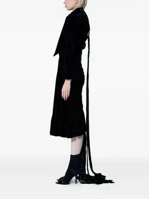 Balenciaga Ruffled Lace-up Midi Dress