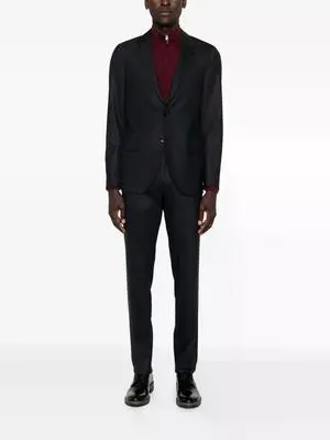 LARDINI Pinstripe Cotton Suit - Blue