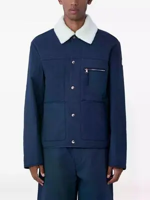 Moncler Logo-patch Shearling-collar Jacket