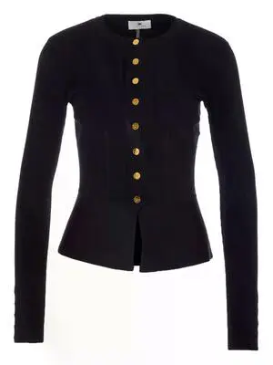 Elisabetta Franchi Button-cuff Ribbed Cardigan