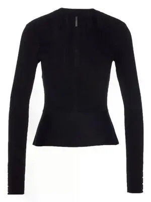 Elisabetta Franchi Button-cuff Ribbed Cardigan