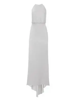 IL VOLO Jewel Halter-neck Gown - Grey