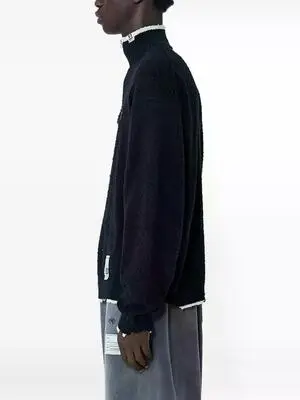 Mihara Yasuhiro Distressed Half-zip Sweater