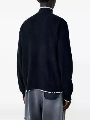 Mihara Yasuhiro Distressed Half-zip Sweater