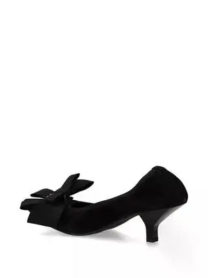 RAS 50mm Bow-detail Kitten-heel Pumps - Neutrals