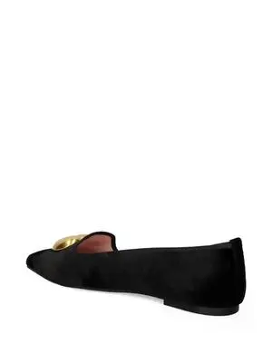 Pretty Ballerinas Ella Heart-embellished Ballet Flats - Black