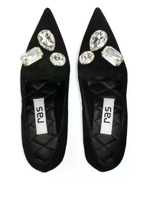 RAS 50mm Crystal-embellished Pumps - Black