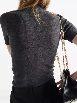 Prada Pendant-embellished Short-sleeve Sweater