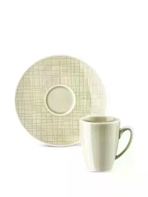 ROSENTHAL Cross-hatch Espresso Cups And Saucers - Neutrals