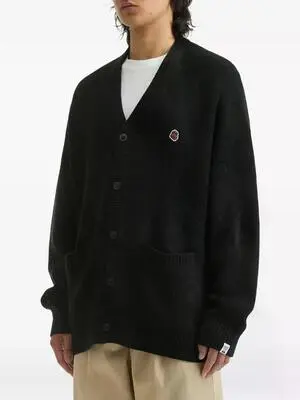 FINGERCROXX Patch-pocket Ribbed Cardigan