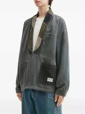 AFTERMATHS Panelled Patchwork Jacket - Grey