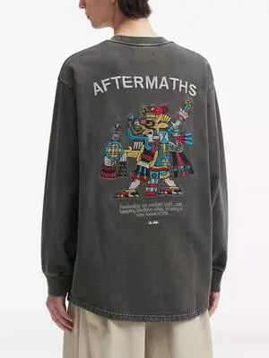 AFTERMATHS Embroidered Graphic Long-sleeve Top