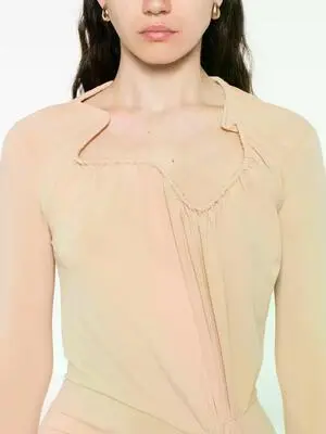 Victoria Beckham Gathered-detail Maxi Dress - Neutrals