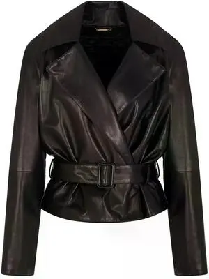Giorgio Armani Belted Leather Jacket