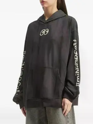MINI CREAM Eye-embellished Hoodie