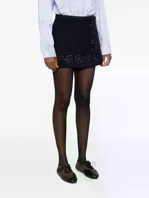 P.a.r.o.s.h Embellished Wrap Mini Skirt